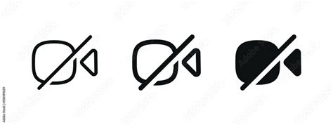 No Video Camera Icon For Streaming Facetime Icons Video Call Symbol Recording Not Allowed