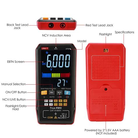 Ut121b Smart Digital Multimeter Uni T Flux Electronix