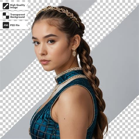 A Girl With A Braid In Her Hair Premium Ai Generated Psd