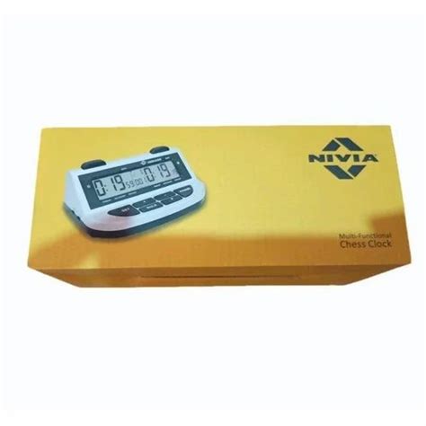 Yellow Base Nivia Abs Plastic Chess Clock Size 6x3 Inch Lxw