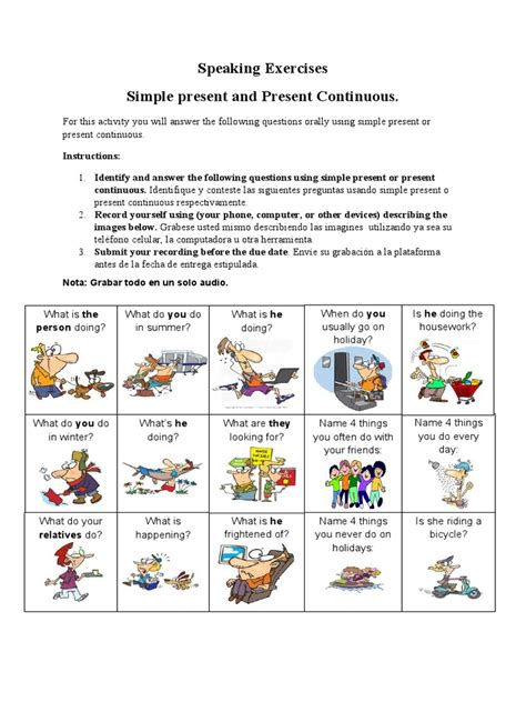 Speaking Exercises Pdf