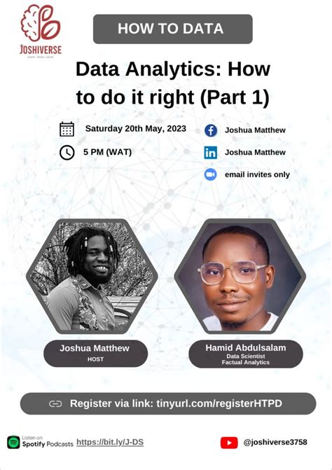 Joshua Matthew On Linkedin Dataanalytics Datascience Data Podcast