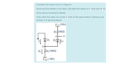 Solved Consider The Diode Circuit In Figure A Assuming The Chegg Com