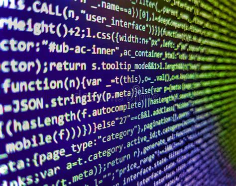 Data Encryption Security Code On A Computer Display Close Up Template