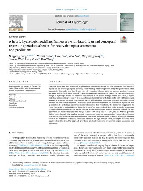 Pdf A Hybrid Hydrologic Modelling Framework With Data Driven And