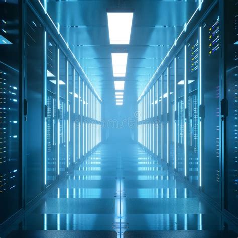 Modern Data Center With Advanced Technology And Cooling Systems