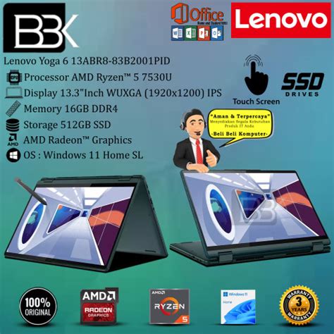 Jual Lenovo Yoga Pid Touch Ryzen U Gb Gb Ssd Win Hsl Ohs Yr Jakarta Pusat