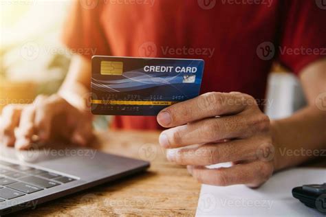 Businesswoman Hands Holding Cradit Card And Using Credit Card Online Shopping Online Shopping