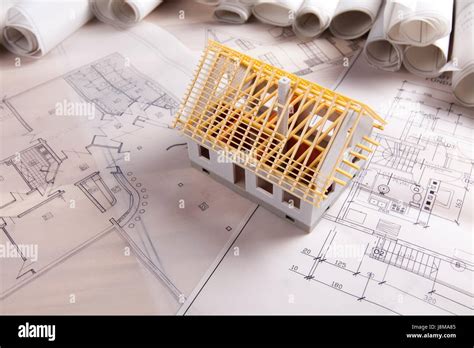 Model Design Project Concept Plan Draft Style Of Construction Stock Photo Alamy