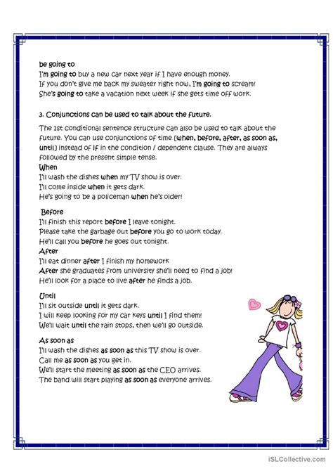 The First Conditional English ESL Worksheets Pdf Doc