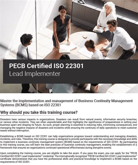 Iso 22301 Lead Implementer Vet Global Solutions