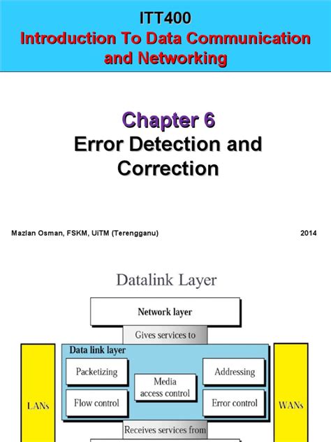 ch6 error detection and correction pdf code telecommunications