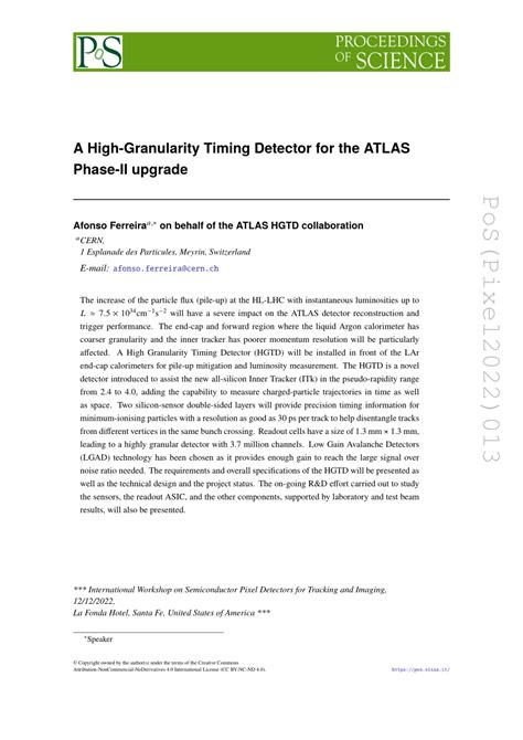 Pdf A High Granularity Timing Detector For The Atlas Phase Ii Upgrade
