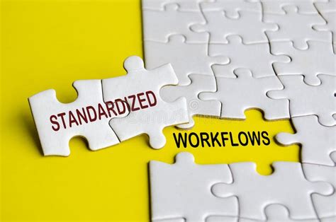 Standardized Workflows Text On Jigsaw Puzzle Process Improvement