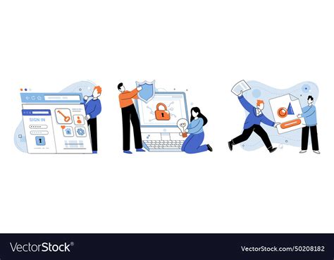 Personal Data Protection Database Systems Play Vector Image