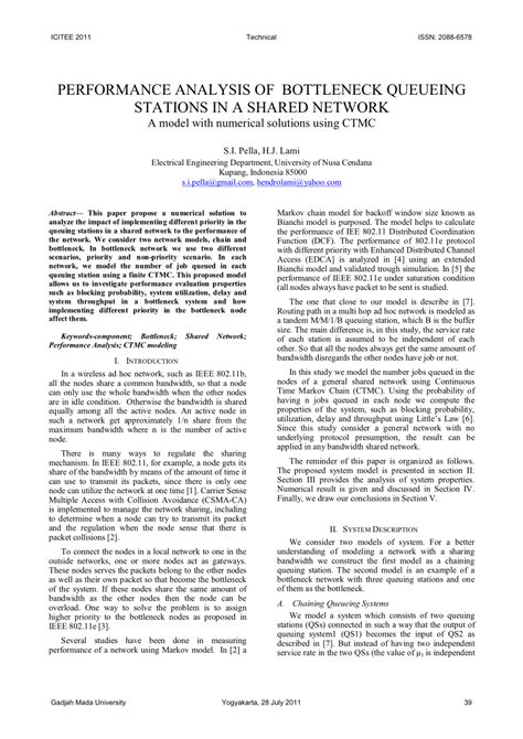 Pdf Performance Analysis Of Bottleneck Queueing Stations In A Shared Network A Model With