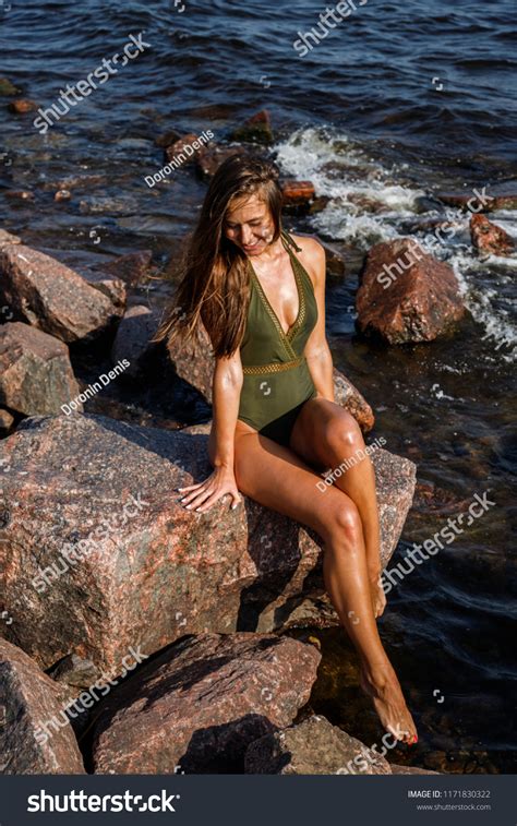 Beautiful Sexy Brunette Girl Swimsuit Lingerie Stock Photo Shutterstock