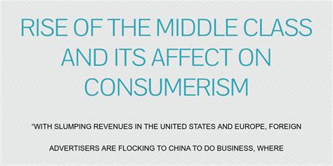 Rise Of The Middle Class And Its Affect On Consumerism Infogram