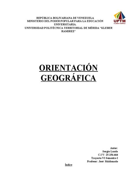 Métodos De Orientación Geográfica Pdf Sistema De Posicionamiento