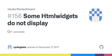 Some Htmlwidgets Do Not Display Issue Rstudio Flexdashboard GitHub