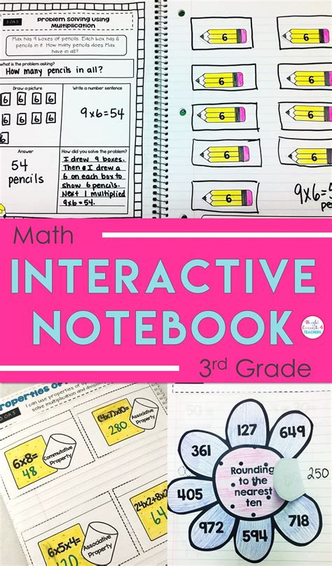 3rd Grade Math Interactive Notebook Common Core Aligned Math