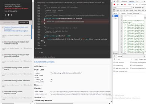 javascript methodnotallowedexception others laravel envio de