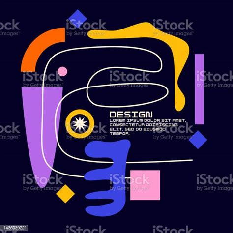 다양한 모양의 현대 기하학적 구성 디자인에 대한 일러스트레이션 추세 차트의 추상적 배경입니다 가상현실에 대한 스톡 벡터 아트 및 기타 이미지 Istock