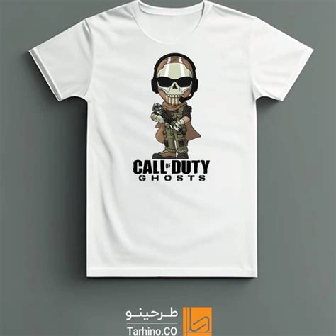 خرید و قیمت خرید تیشرت طرح دار بازی کالاف دیوتی Ghost ترب