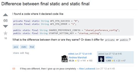 Final Static Or Static Final Rprogrammerhumor