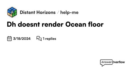 Dh Doesnt Render Ocean Floor Distant Horizons