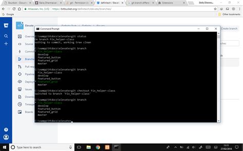 Version Control Git Branch I Have Different On Bitbucket Org And When I Looking From CMD