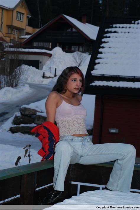Sexy Indian Teen Poses On Snow Covered Ground Before Going Nude On A Bed