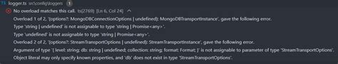 no overload matches this call · issue 204 · winstonjs winston mongodb