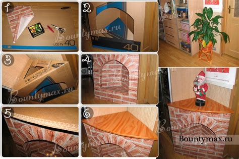 Как сделать декоративный фальш камин своими руками фото Поделки Коробки своими руками