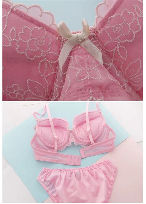Японский Тонкий удобный бюстгальтер милый комплект с шифоновым