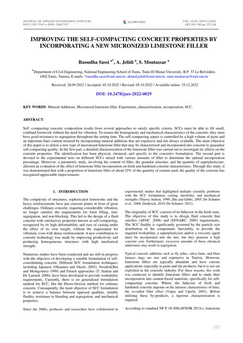 Pdf Improving The Self Compacting Concrete Properties By Incorporating A New Micronized