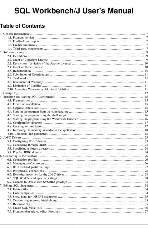 Sql Workbenchj User39s Manual Sqlworkbench