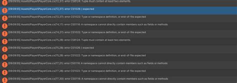 C Script Went Weird With 20 Errors Which Don T Make Sense Unity