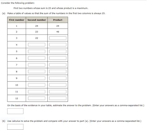 solved consider the following problem find two numbers