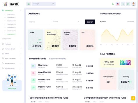 Portfolio Management Dashboard Template For Investment Application