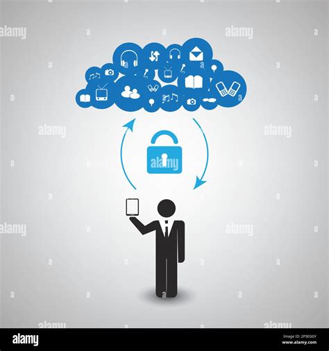 Cloud Computing Concept Design Safe Synchronizing Stock Vector Image And Art Alamy
