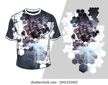 Vector T Shirt Design Abstract Technology Concept Stock Vector Royalty Free