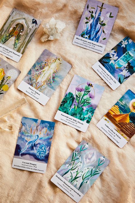 Earth Alchemy Oracle Deck With Plants Flowers And Crystals Etsy Canada