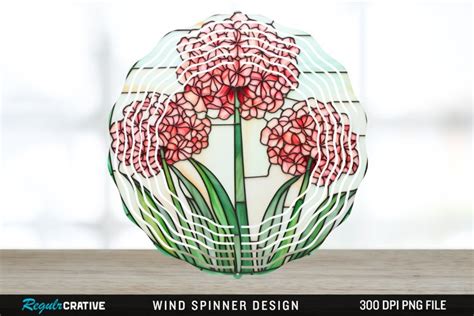Stained Glass Allium Flowers Flowers Spinner Sublimation Png