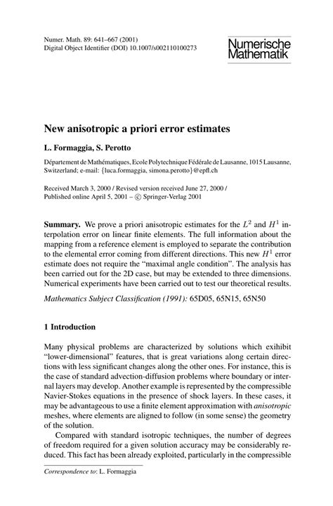 Pdf New Anisotropic A Priori Error Estimates
