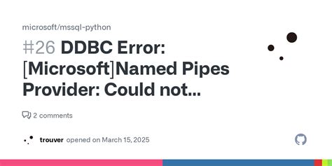 Ddbc Error Microsoft Named Pipes Provider Could Not Open A