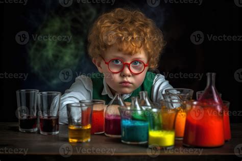 Ai Generated Curious Young Boy Scientist Generate Ai 38169733 Stock