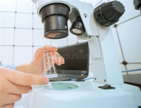 Miniature Device Lab On Chip Microfluidic Devices Chip In The Hands Of