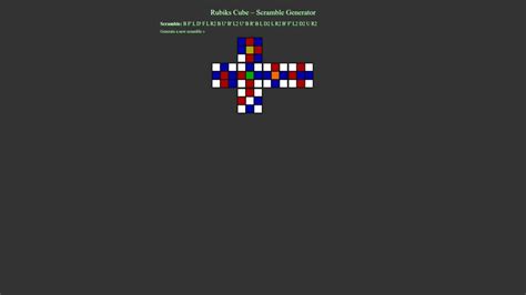 Cube Scrambler Generator