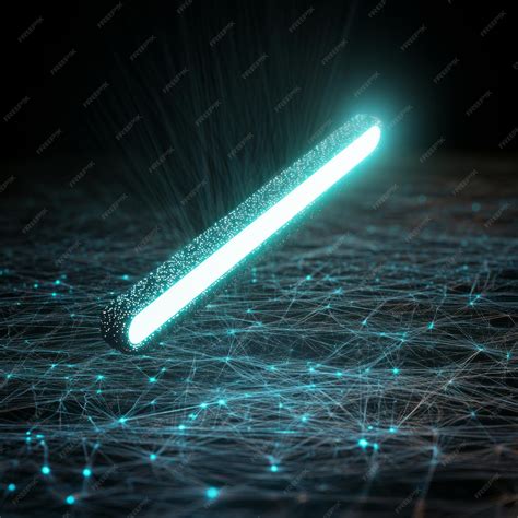 A Glowing Blue Line Above A Network Of Blue Lines With Glowing Points Premium Ai Generated Image